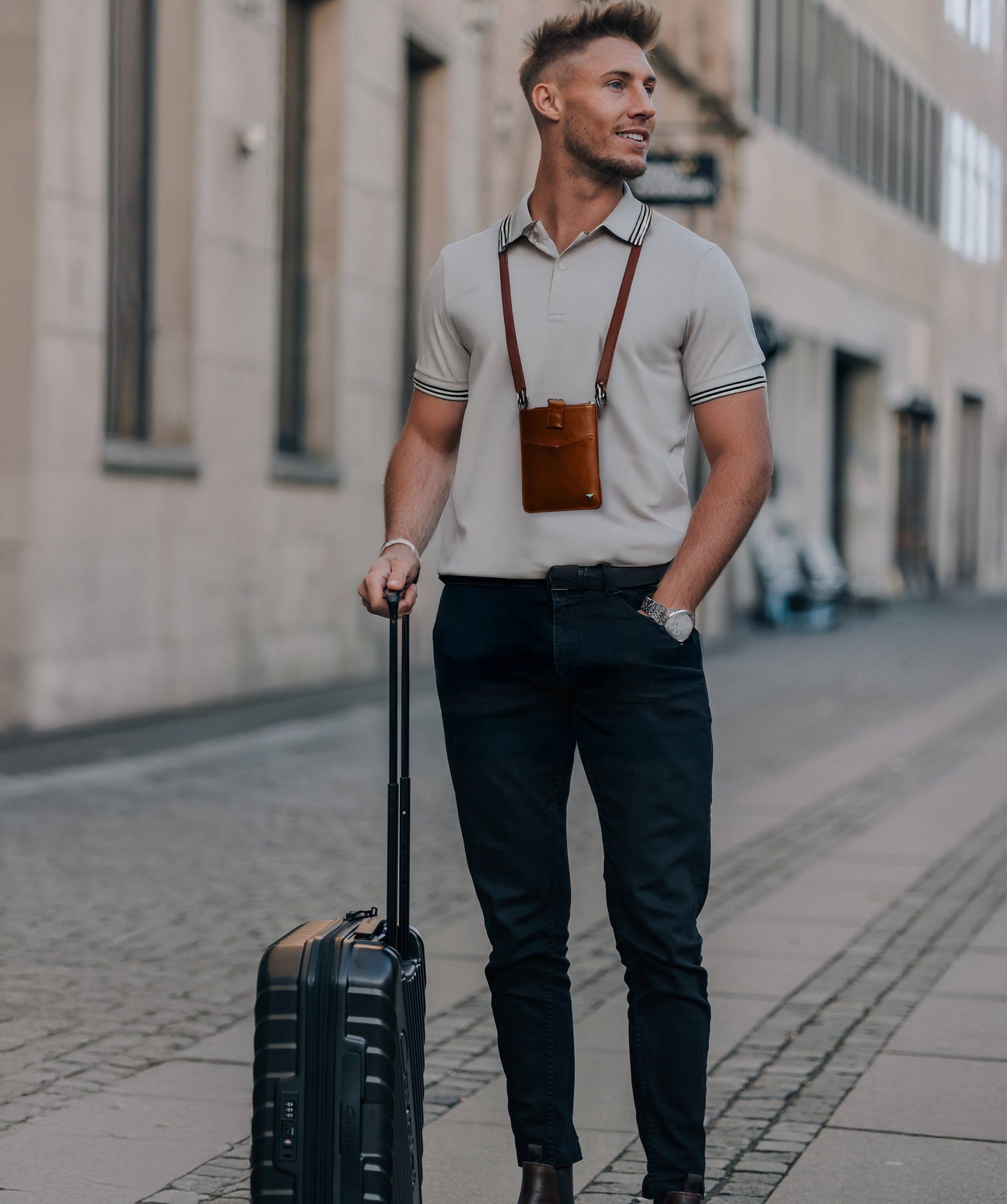 Shop iTravel® Mini Passport Holder - Now in Golden Brown Calf – SKYBORNE